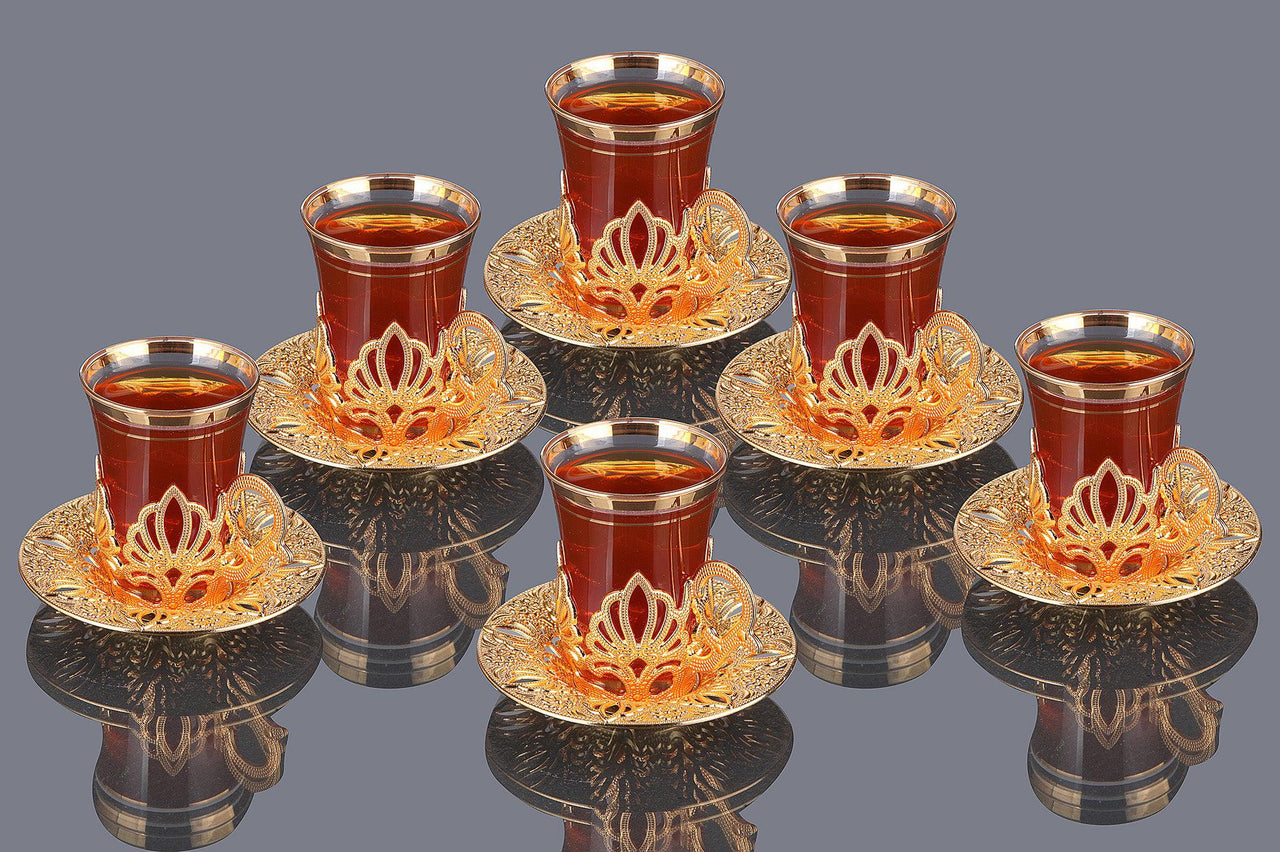 Turkish Tea Set | Ahu 6 pcs – Elite Turkish Bazaar