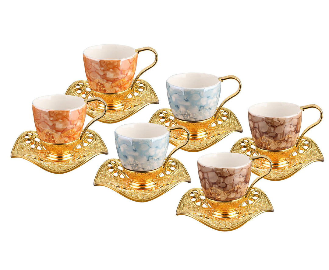 Turkish Coffee Cups | Nisa Coffee Set – Elite Turkish Bazaar