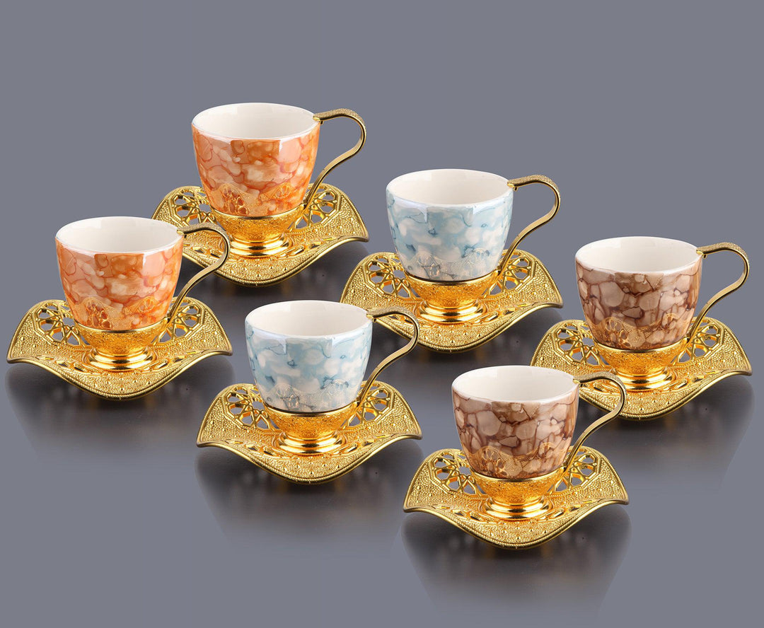 Turkish Coffee Cups | Nisa Coffee Set – Elite Turkish Bazaar